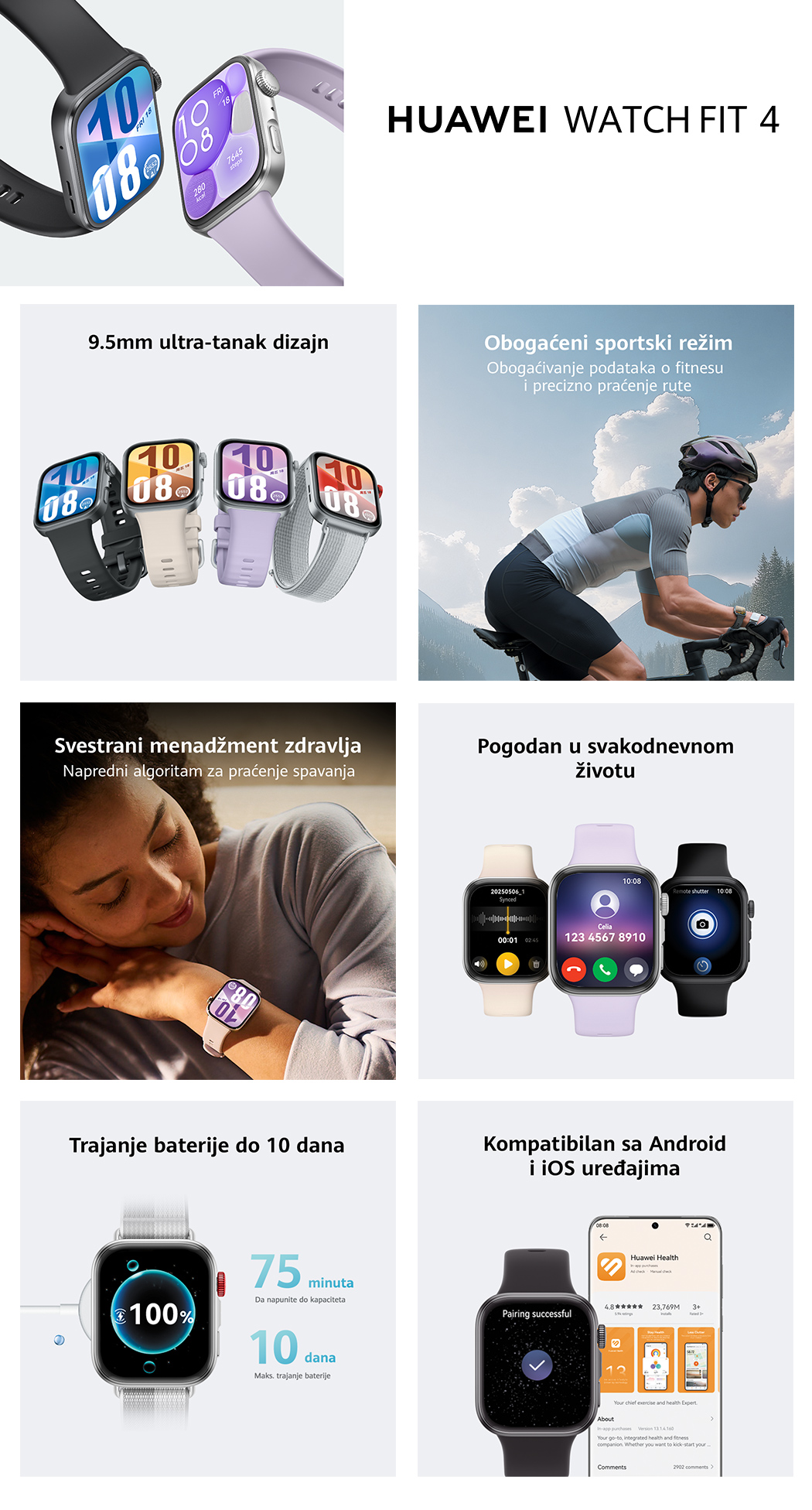 Huawei Smart sat Fit 4 Grey Woven | Tehnomanija